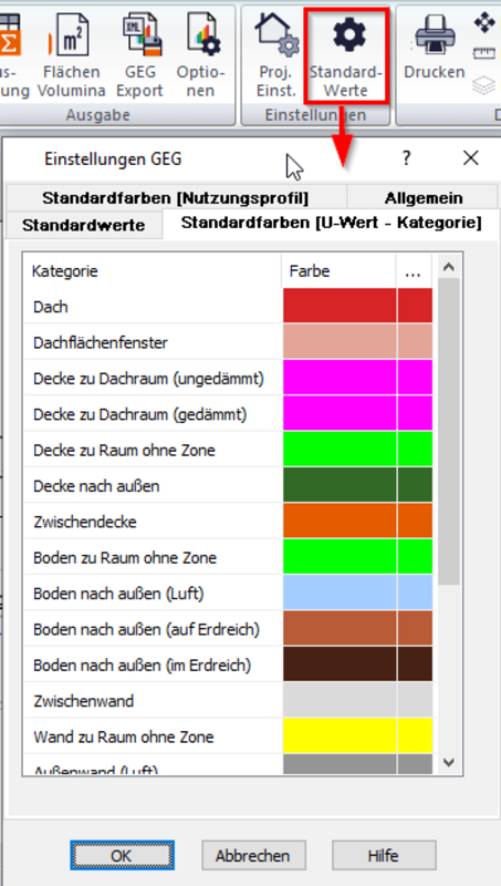 ENVISYS: Deckenplatten bearbeiten